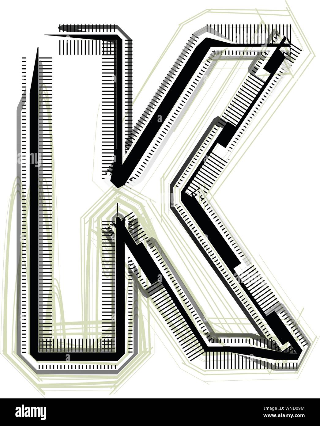 technological font. LETTER K Stock Vector Image & Art - Alamy