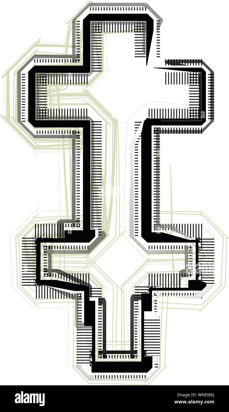 technological font symbol Stock Vector Image & Art - Alamy