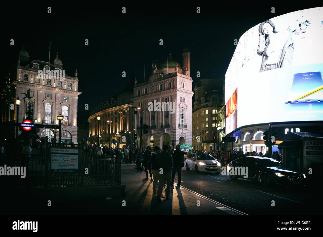 Piccadilly Circus at night Stock Photo - Alamy