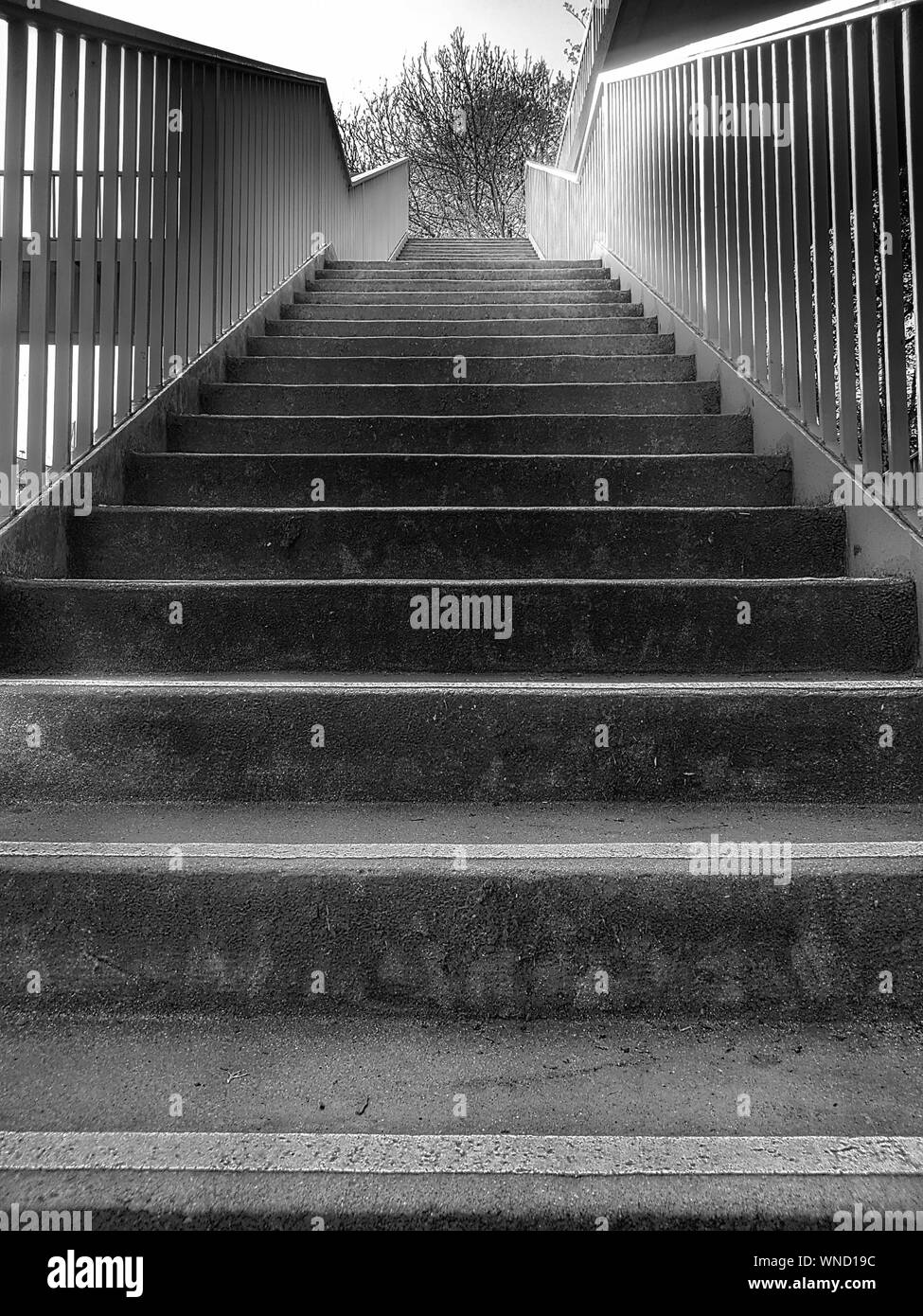 Steps of the footbridge Black and White Stock Photos & Images - Alamy