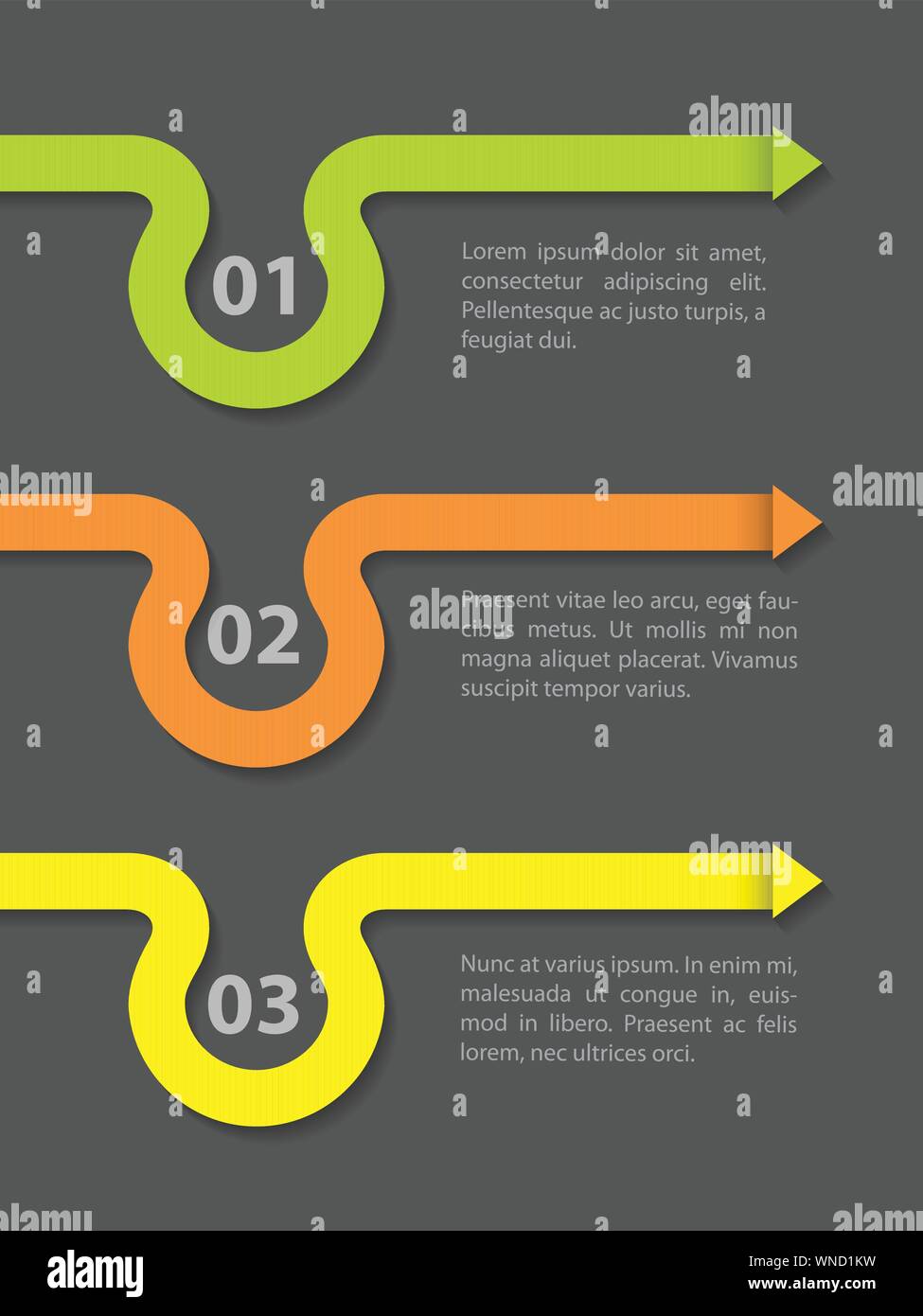 Infographic design with curling arrow elements Stock Vector Image & Art ...
