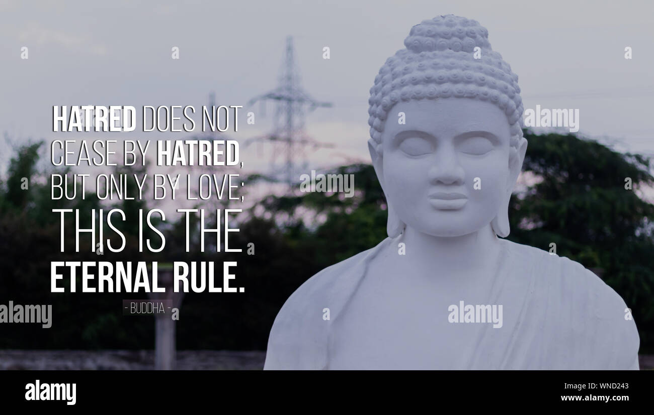 Hatred does not cease by hatred, but only by love; this is the eternal ...