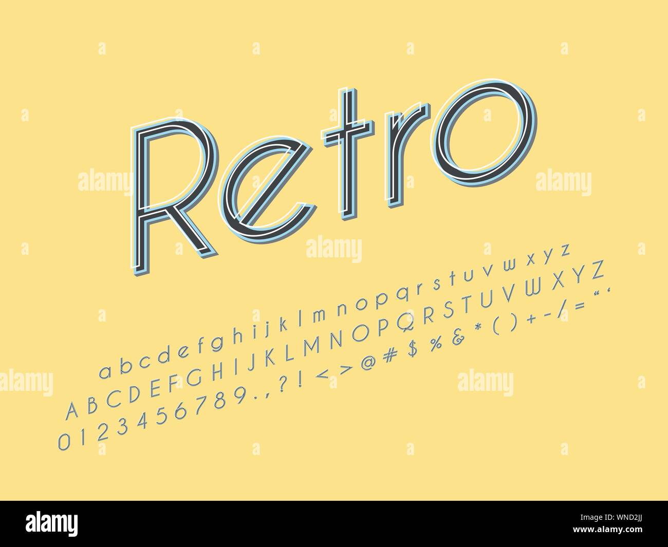 Retro color font and alphabet. Stock vector Stock Vector Image & Art ...