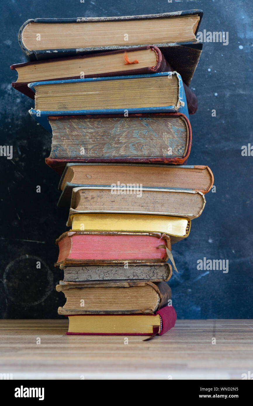Pile of old books Stock Photo - Alamy