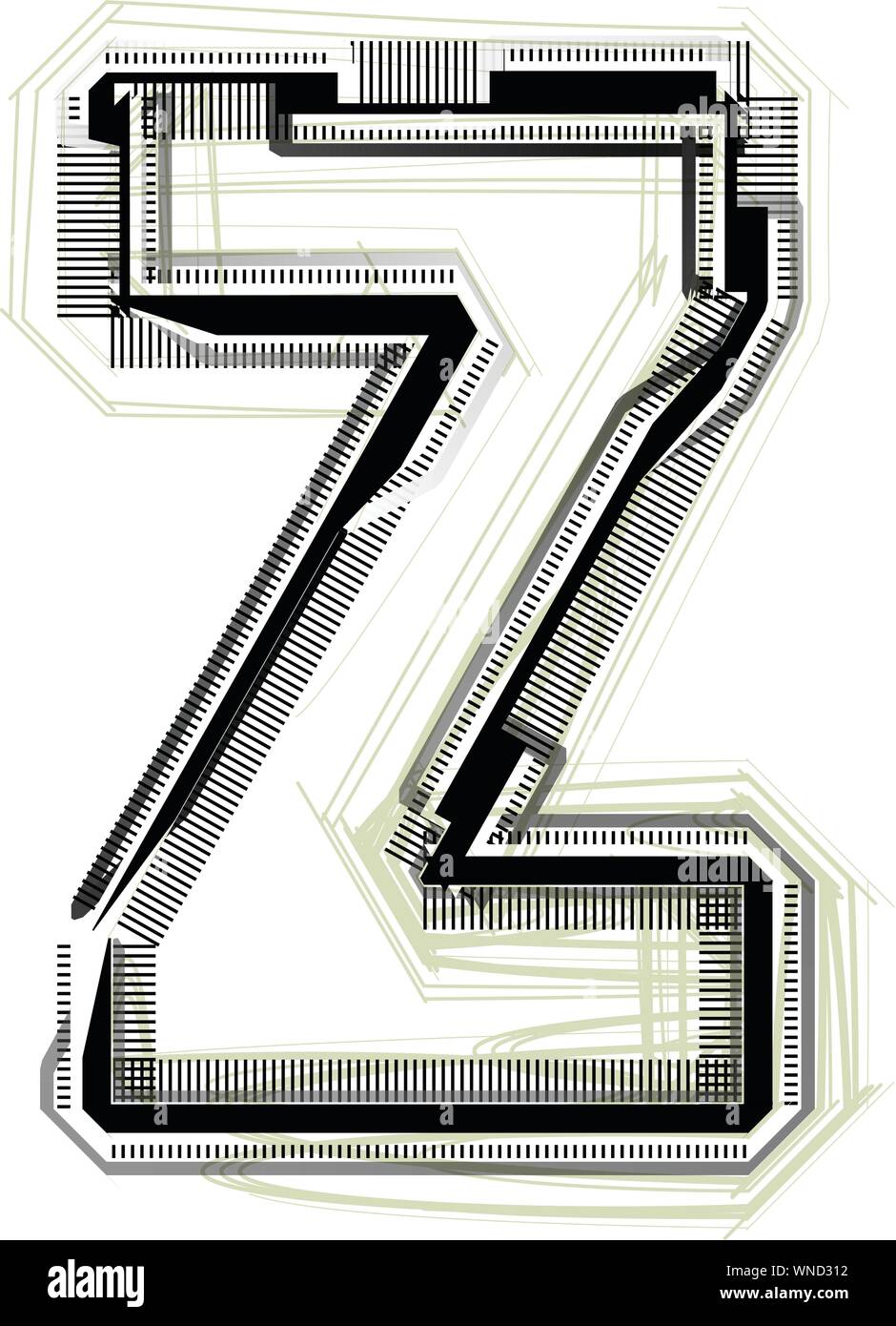 technological font. LETTER Z Stock Vector Image & Art - Alamy