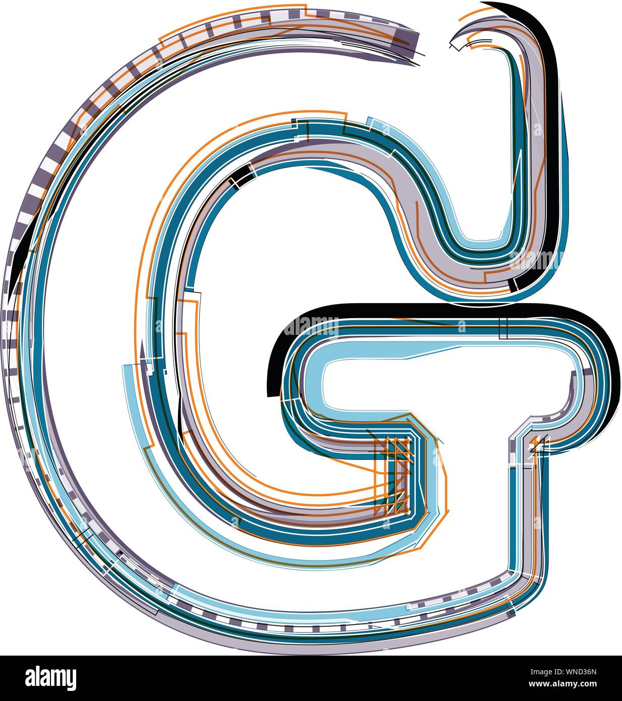 Font illustration LETTER G Stock Vector Image & Art - Alamy