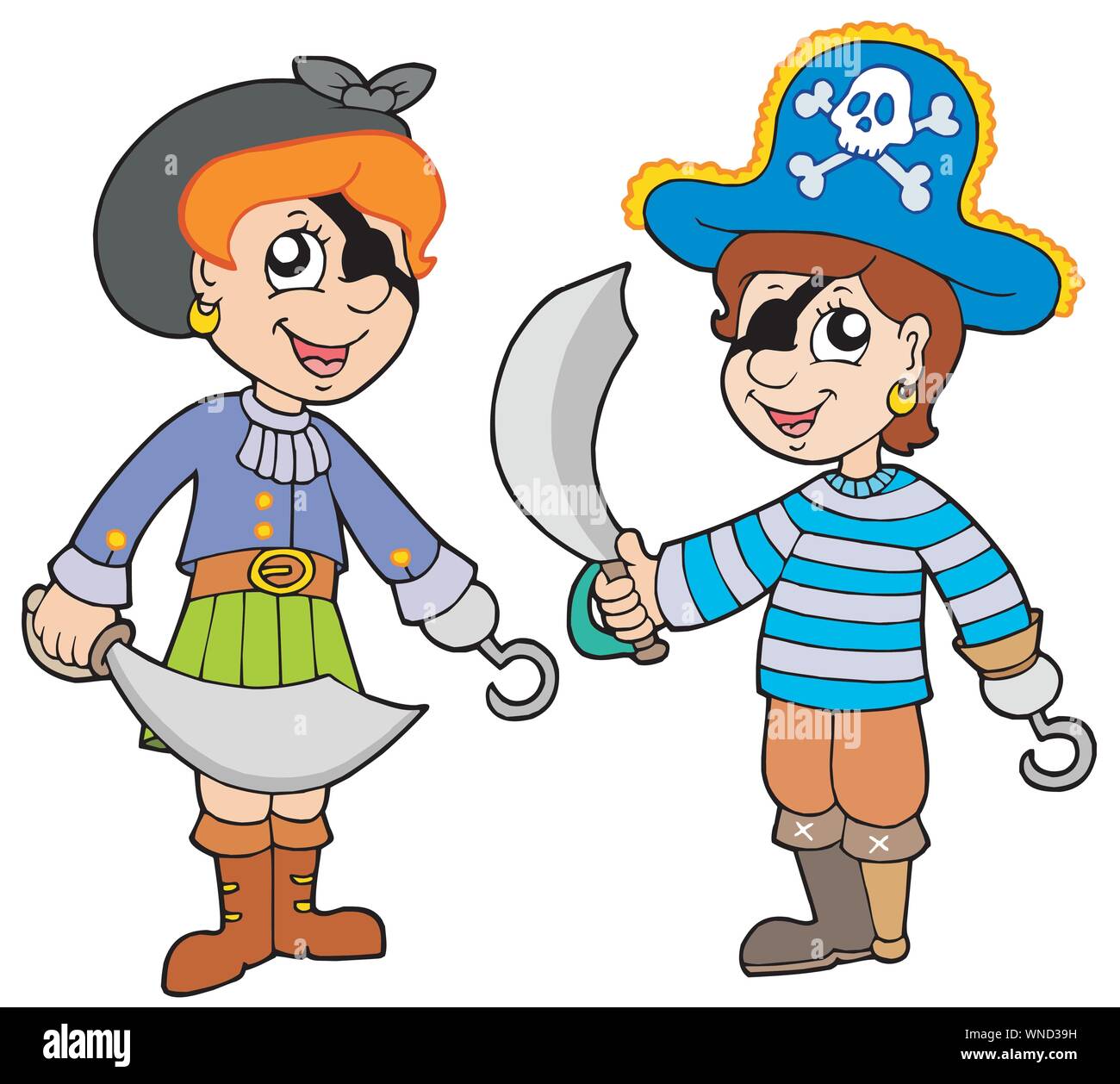 Pirate boy and girl Stock Vector Image & Art - Alamy