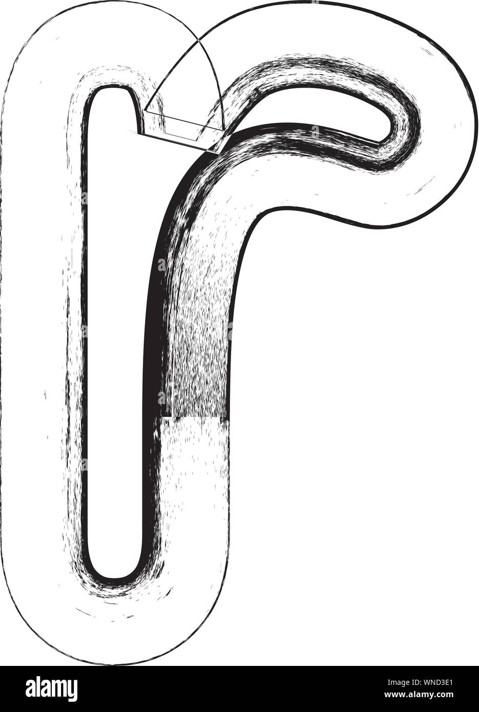 Grunge Font. Letter r Stock Vector Image & Art - Alamy