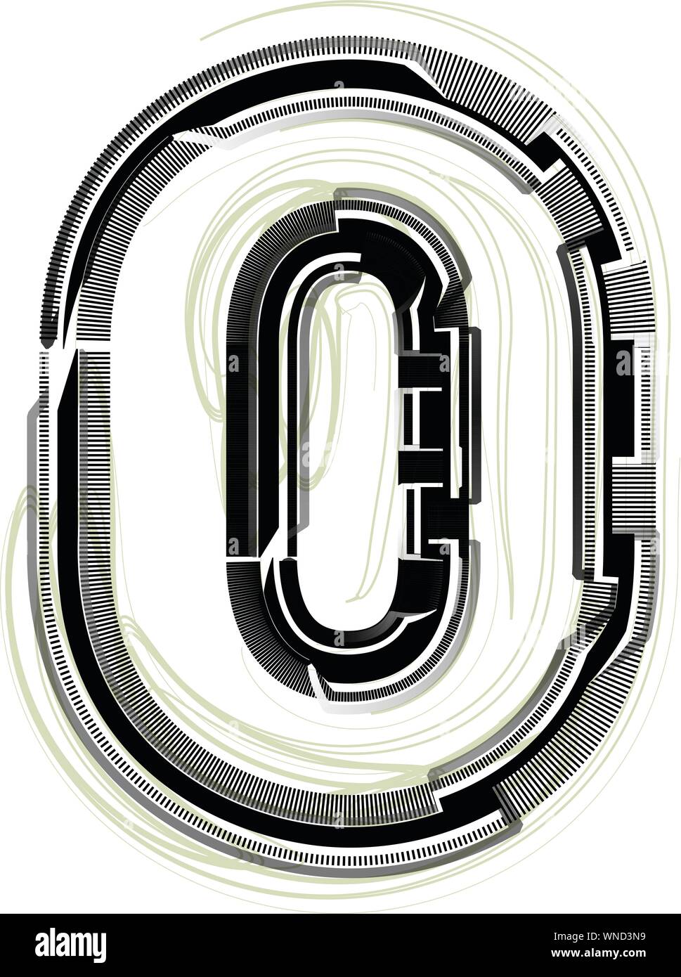 technological font. Number 0 Stock Vector Image & Art - Alamy