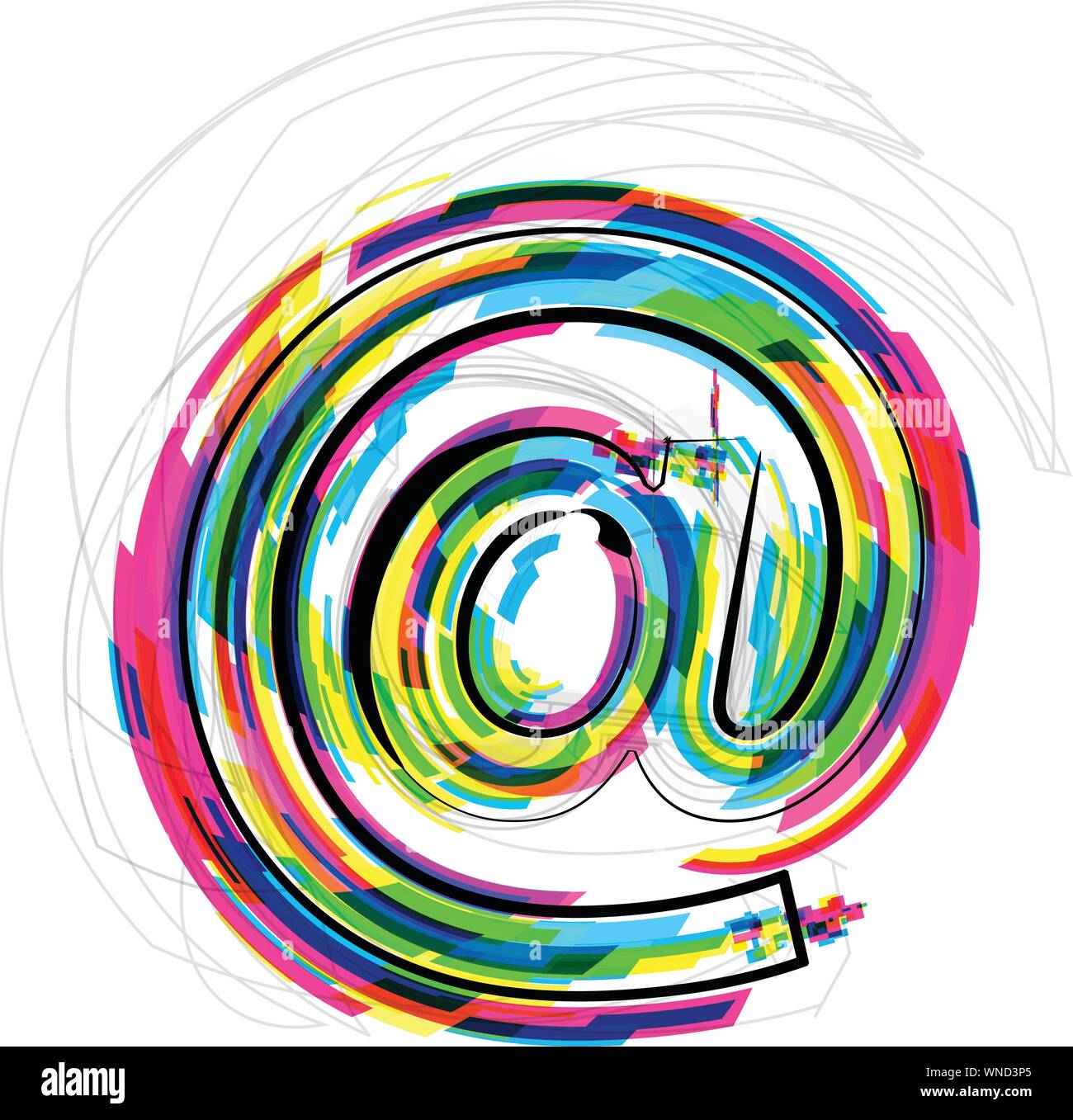 font Illustration. At Symbol Stock Vector Image & Art - Alamy