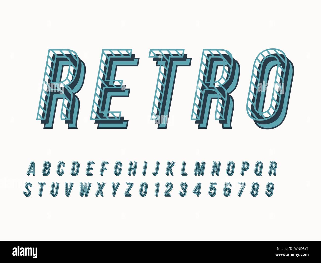 Retro color font and alphabet. Stock vector Stock Vector Image & Art ...