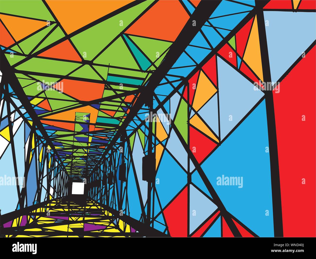 Abstract Electrical tower illustration Stock Vector Image & Art - Alamy