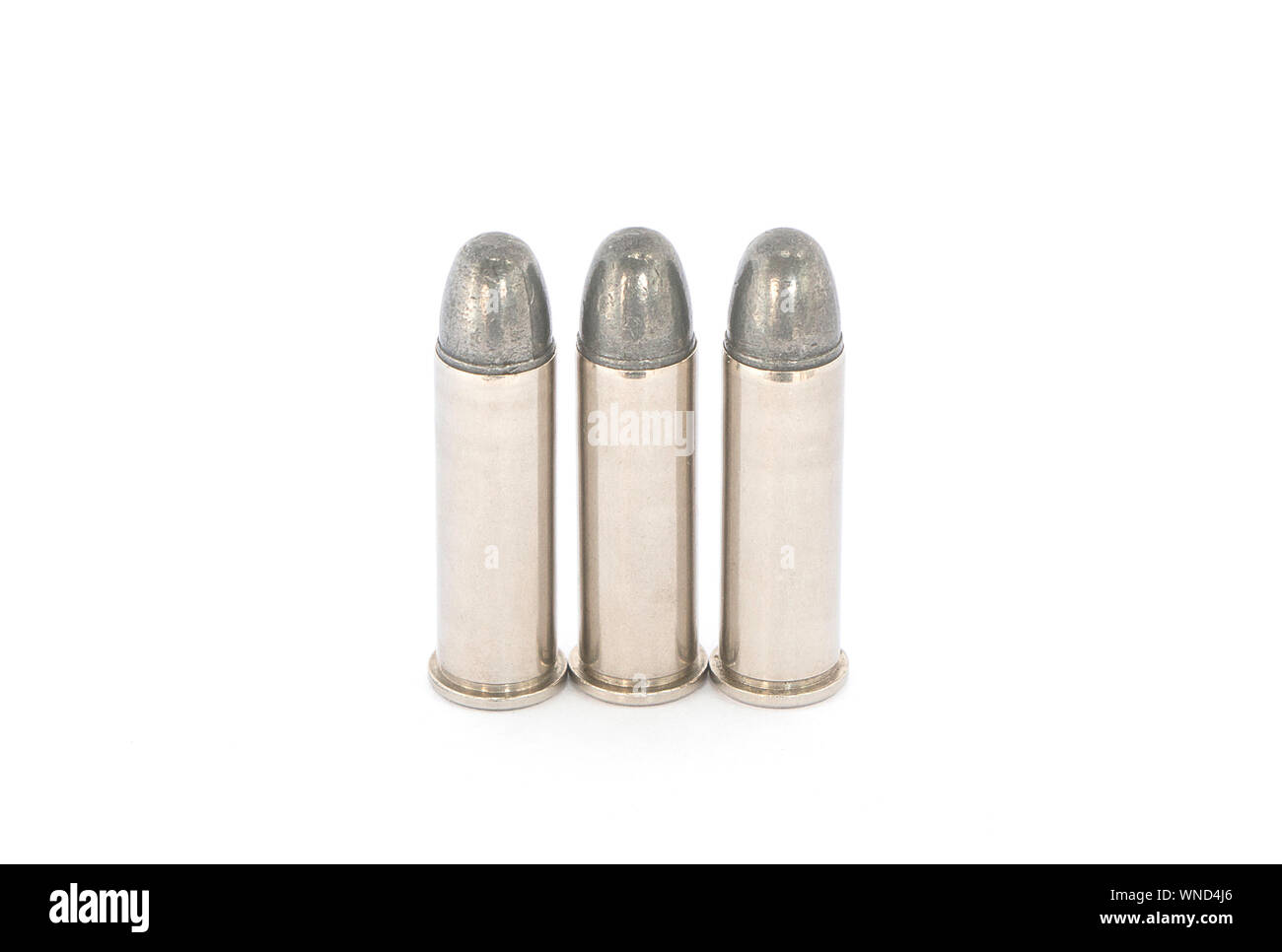 Close Up Of Bullets On White Background Stock Photo - Alamy