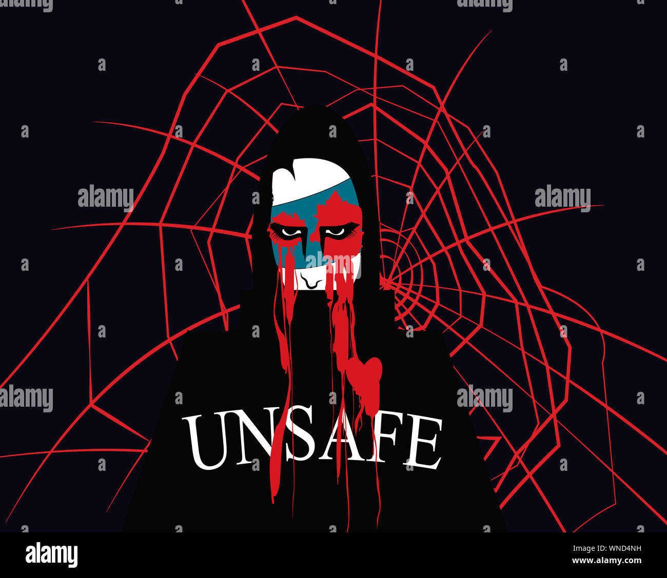 Illustration angry man bloody hi-res stock photography and images - Alamy