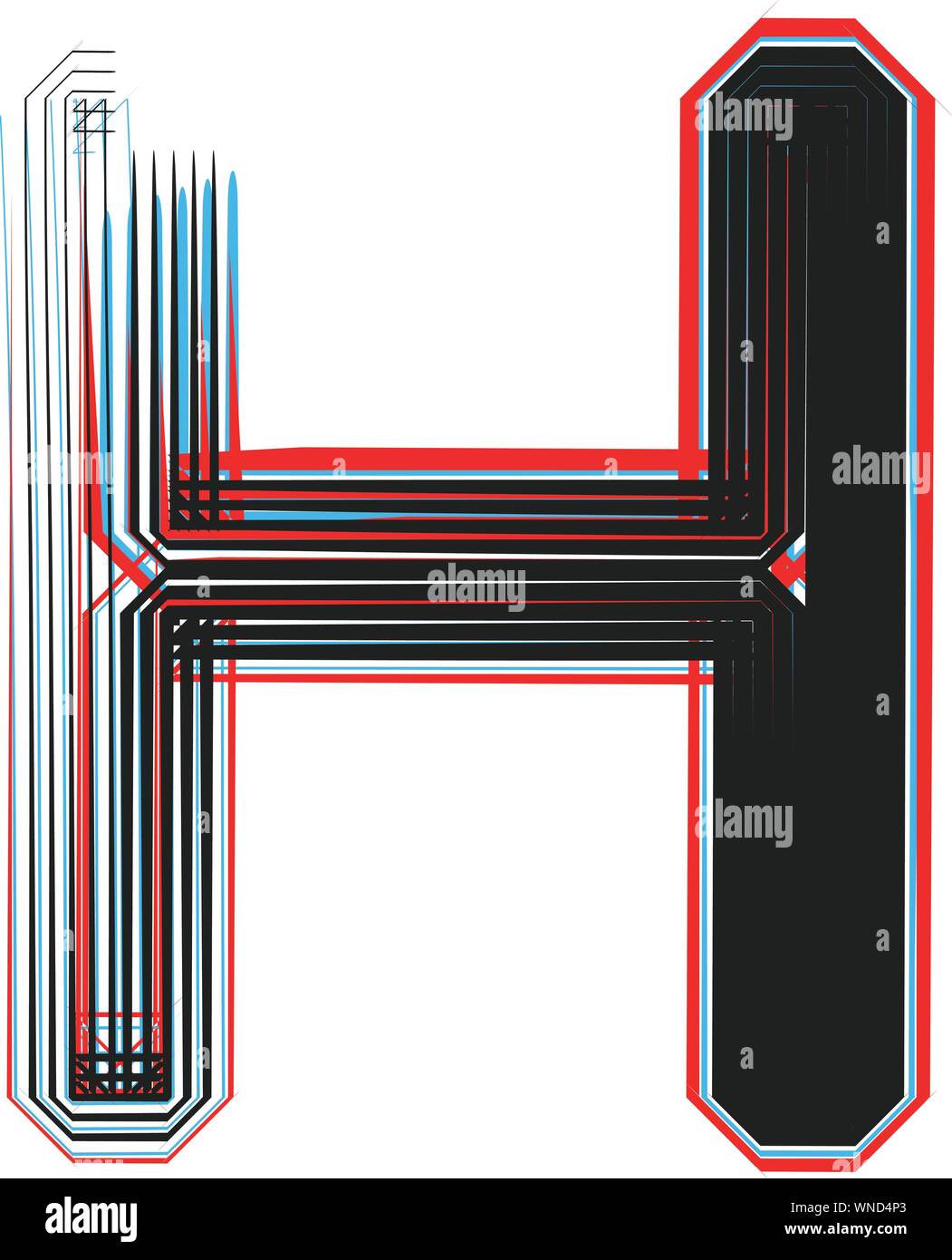 Font illustration letter H Stock Vector Image & Art - Alamy