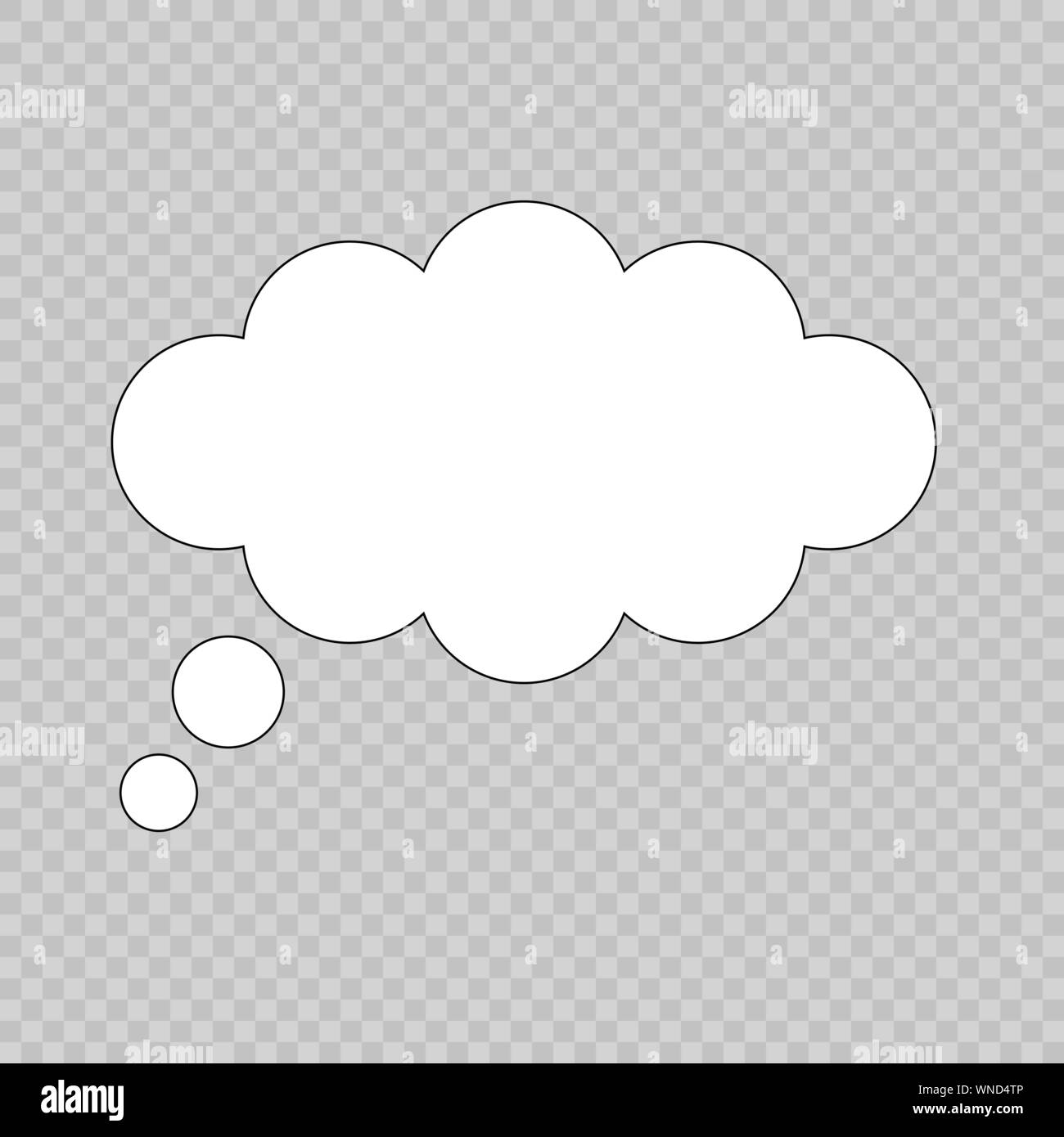 Cartoon cloud bubble speech isolated . Template for your design Stock ...