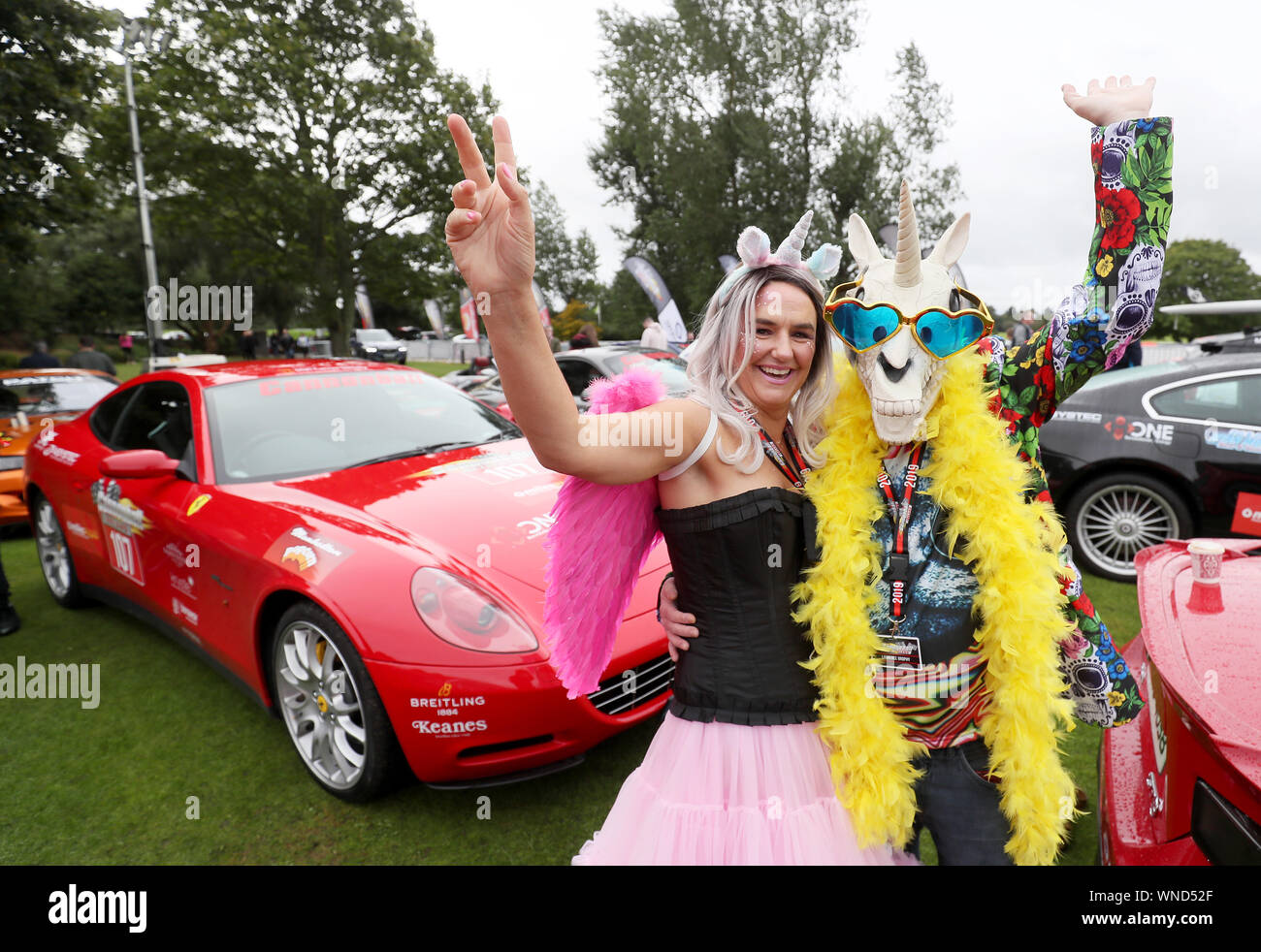 Audrey Whelan and Larry Brophy with their Ferrari 612 at Malahide ...