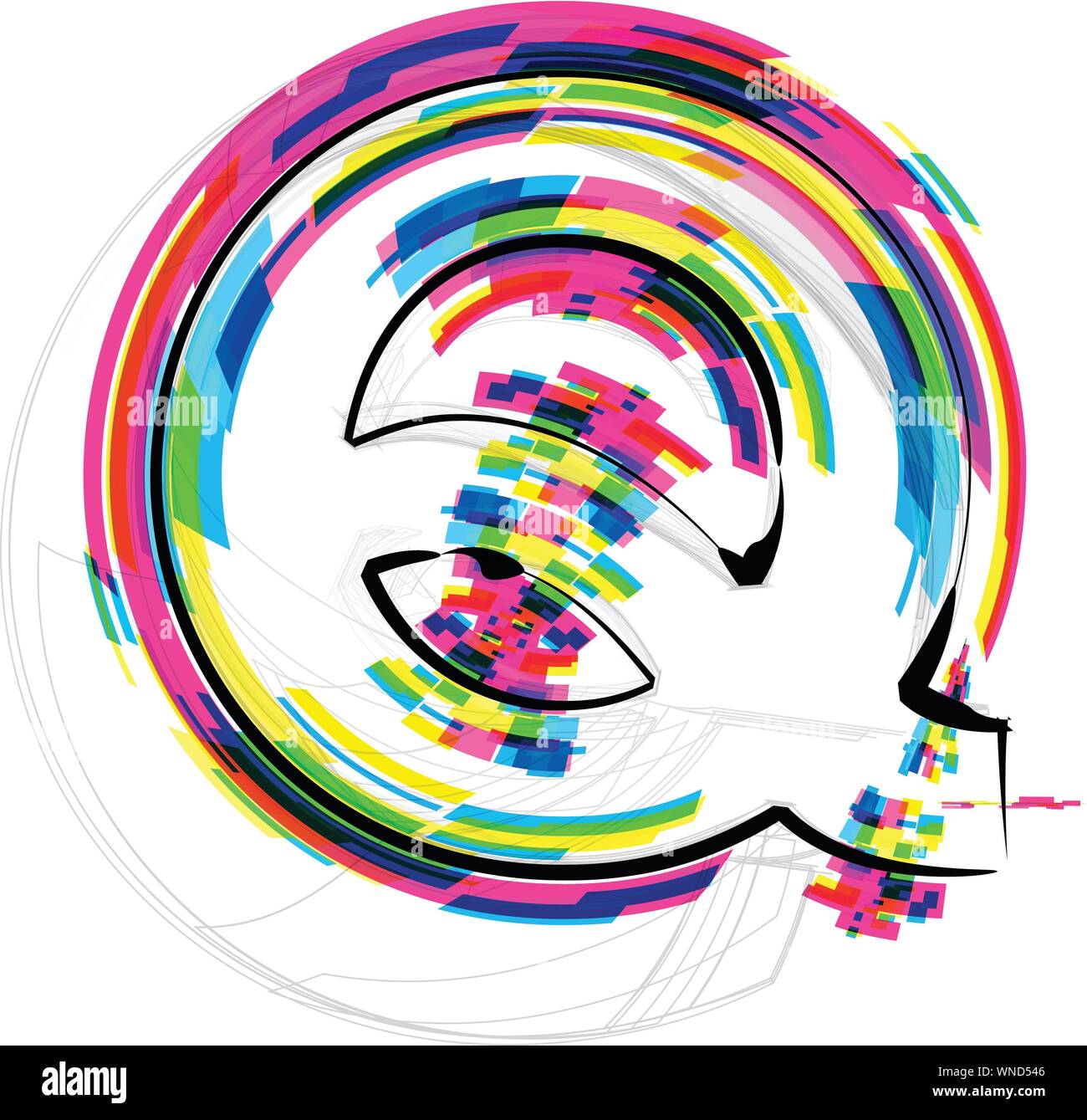 Font Illustration. LETTER Q. Vector illustration Stock Vector Image ...