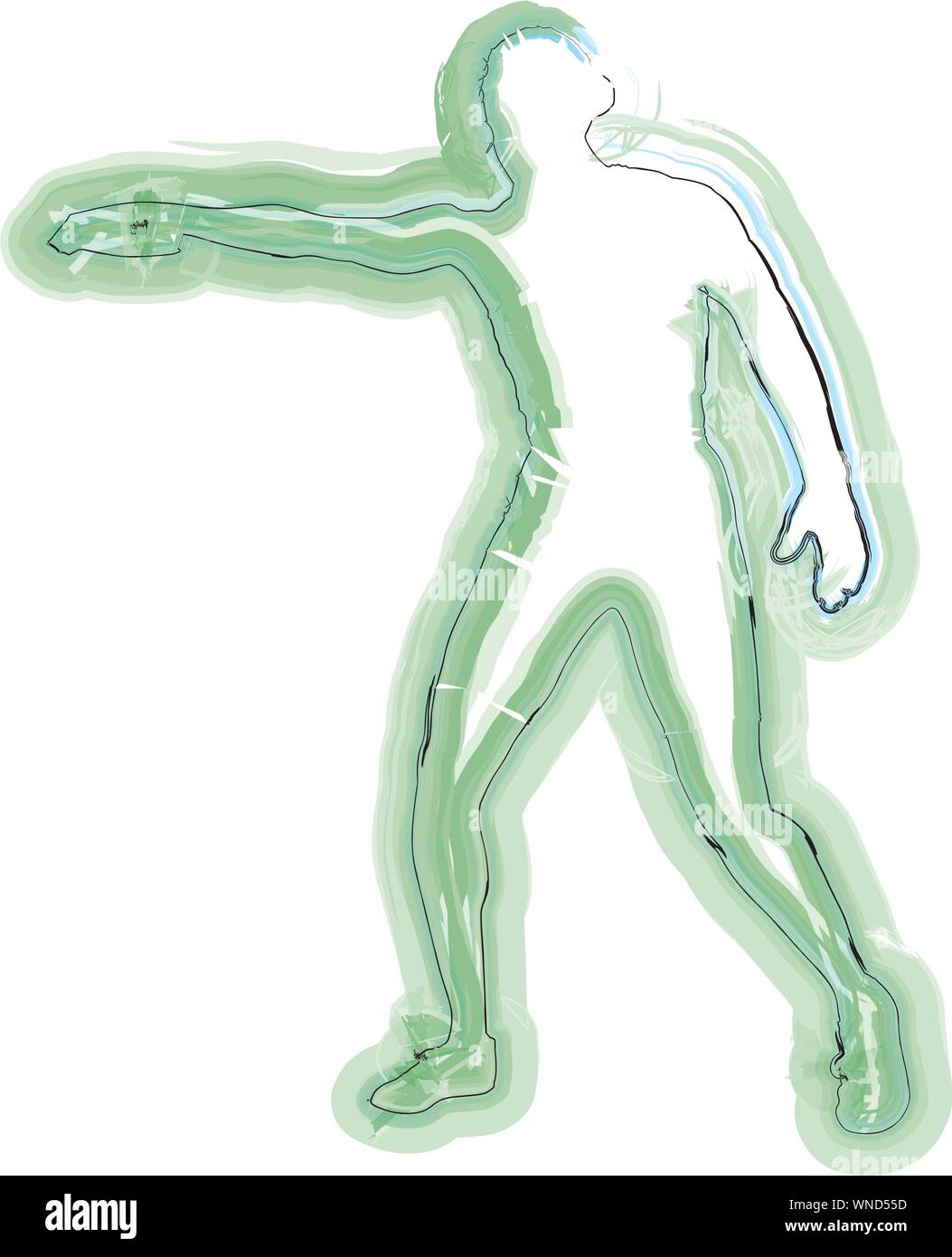 Athlete throwing the discus Stock Vector Image & Art - Alamy