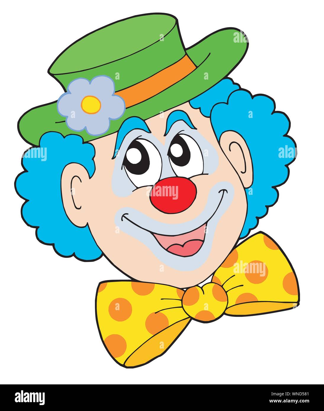 Portrait of clown vector illustration Stock Vector Image & Art - Alamy