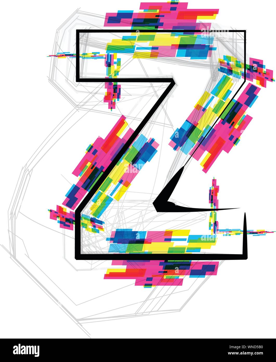 font Illustration. LETTER z. Vector illustration Stock Vector Image ...