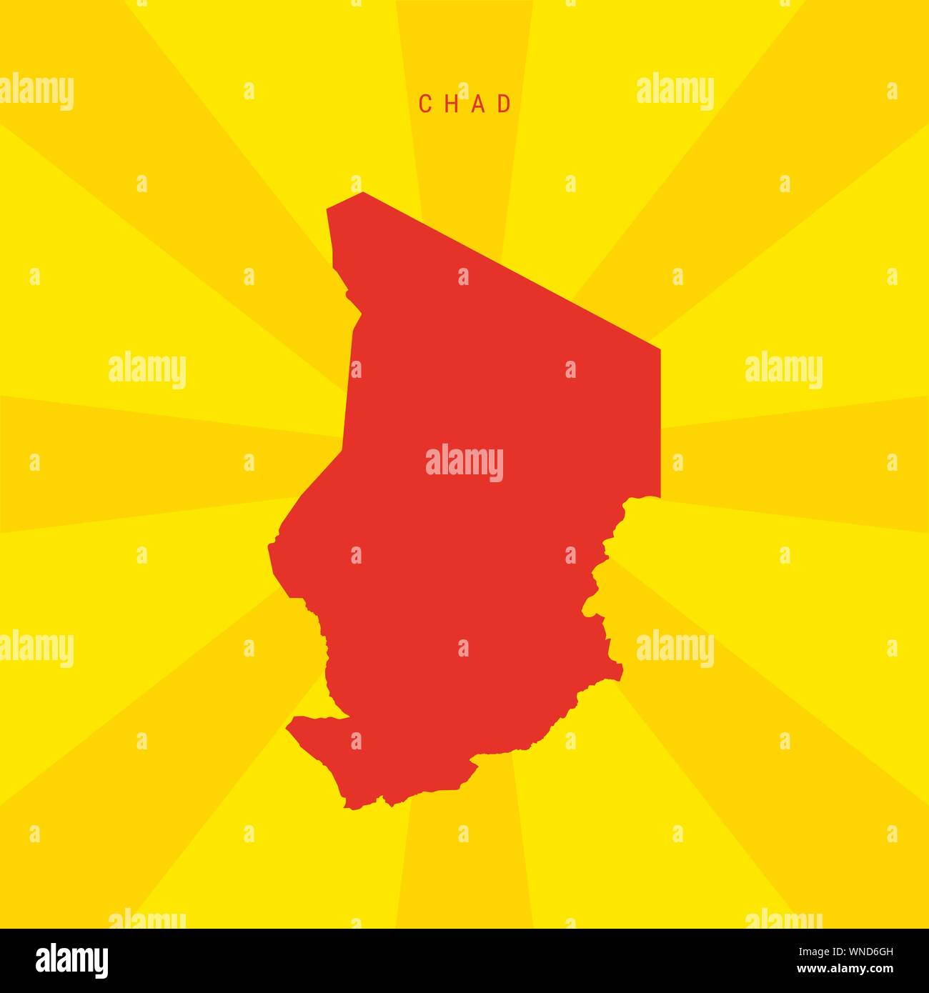 Chad outline map Stock Vector Images - Alamy