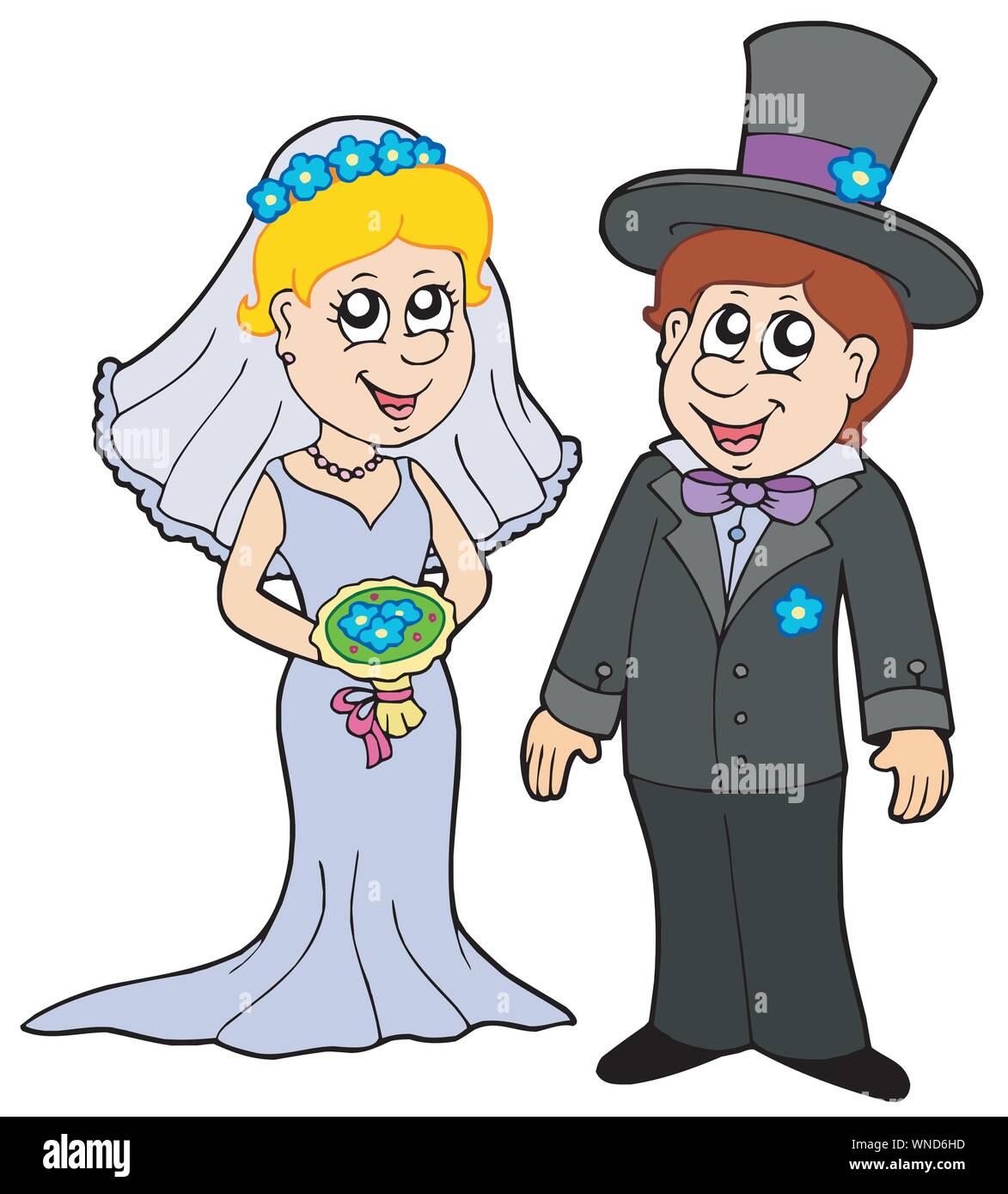 Portrait bridal couple Stock Vector Images - Alamy