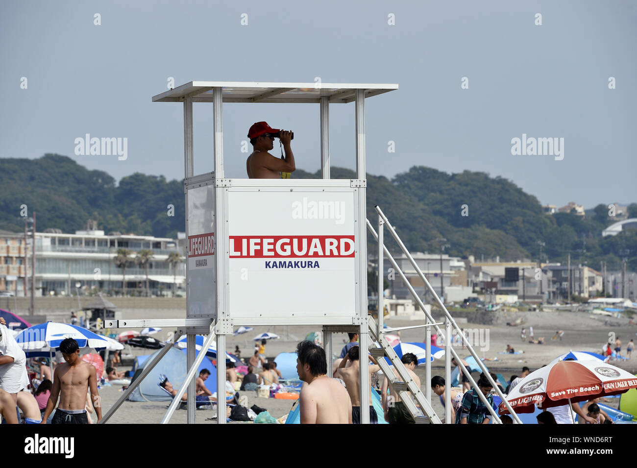 Life Guard - Kamakura beach - Japan Stock Photo - Alamy