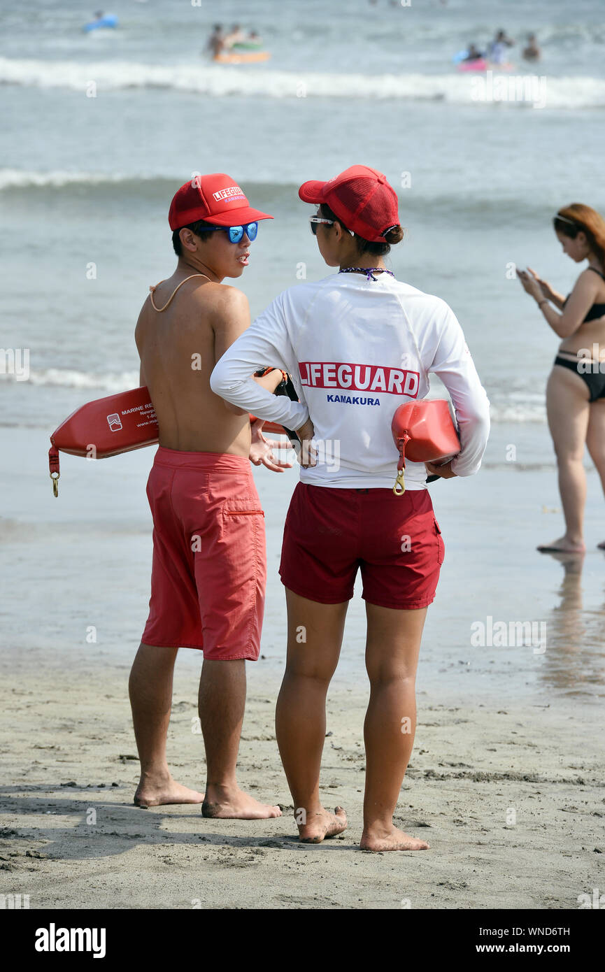 Life Guard - Kamakura beach - Japan Stock Photo - Alamy