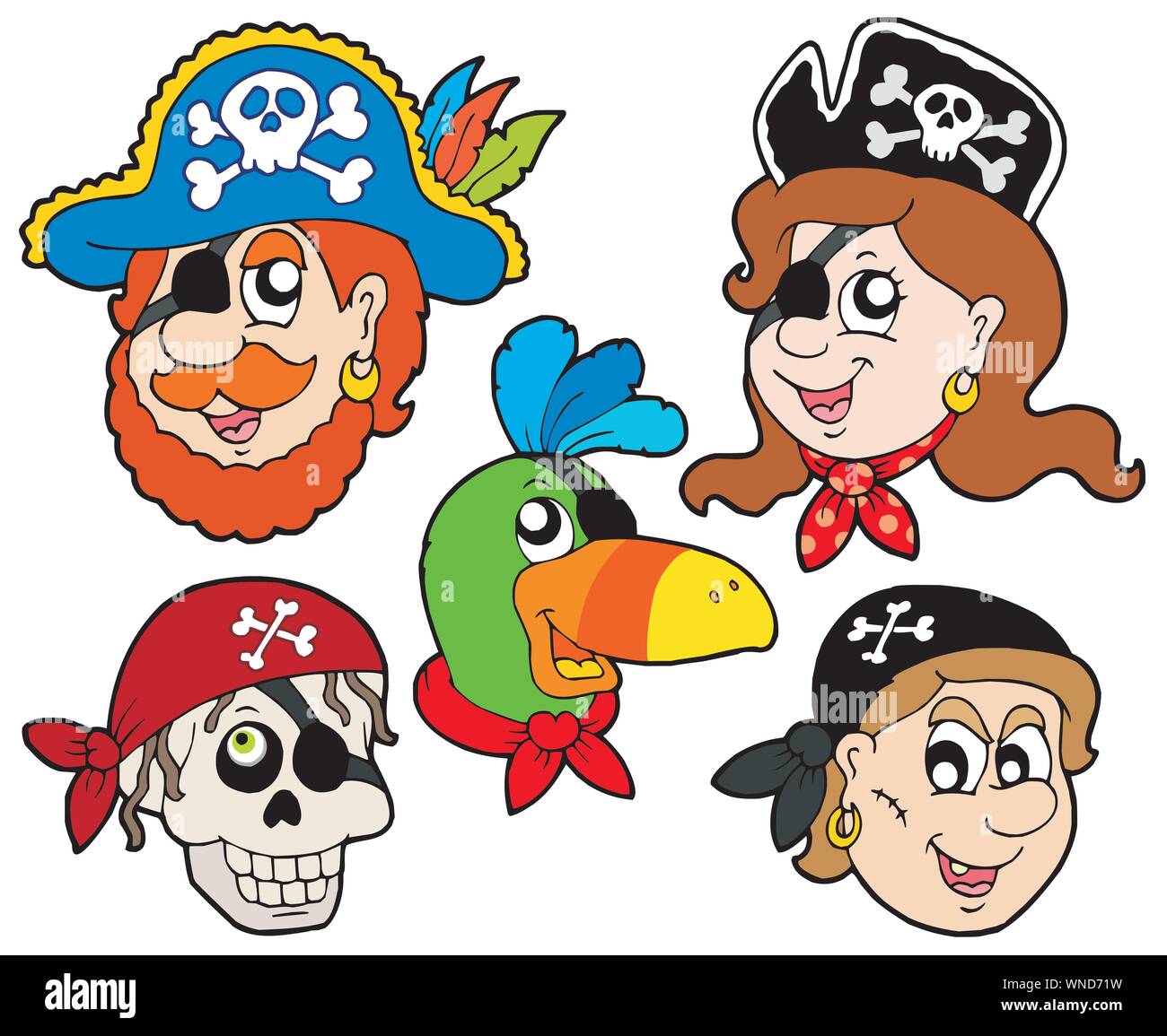 Pirate characters collection Stock Vector Image & Art - Alamy