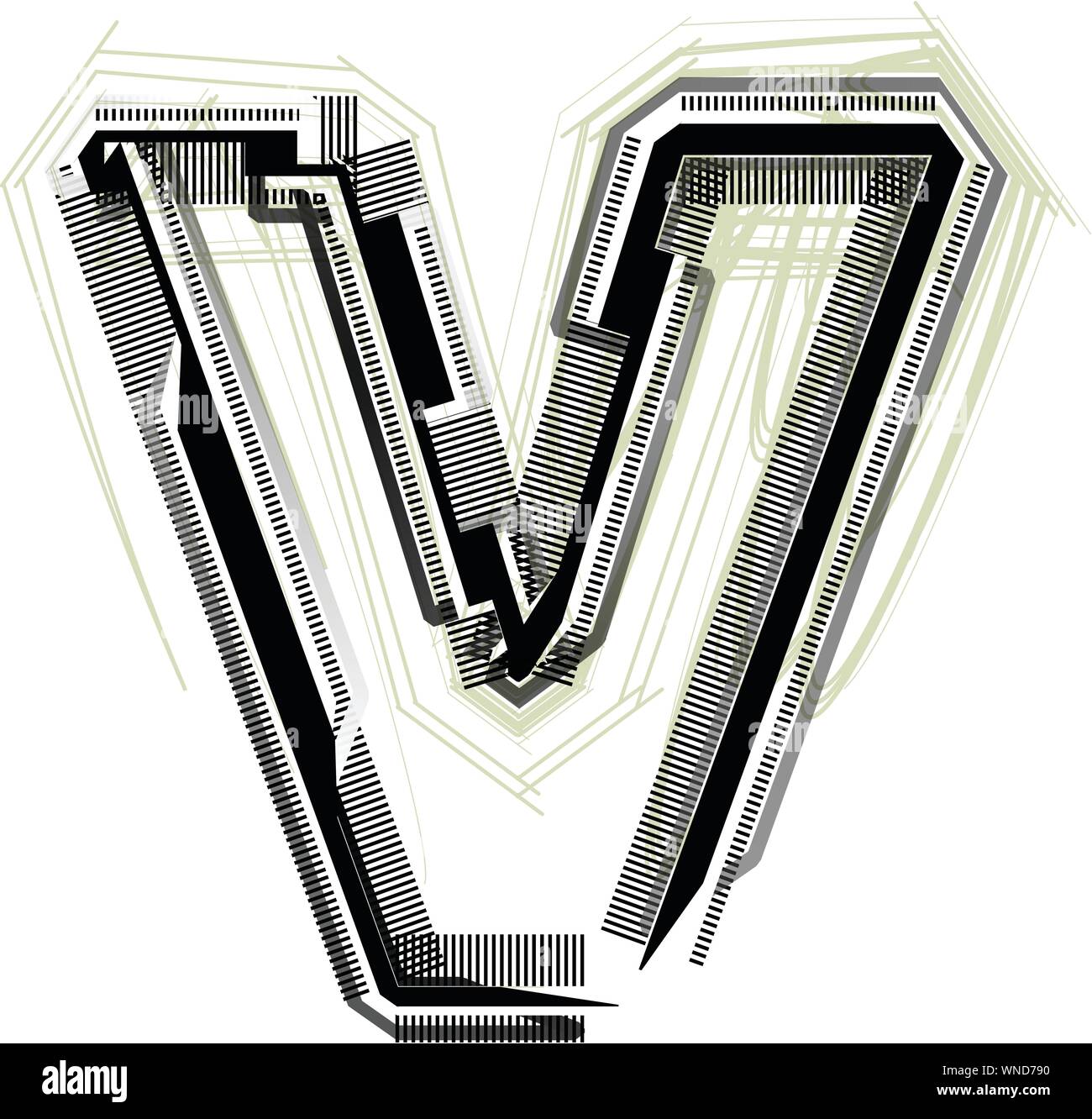 technological font. LETTER v Stock Vector Image & Art - Alamy
