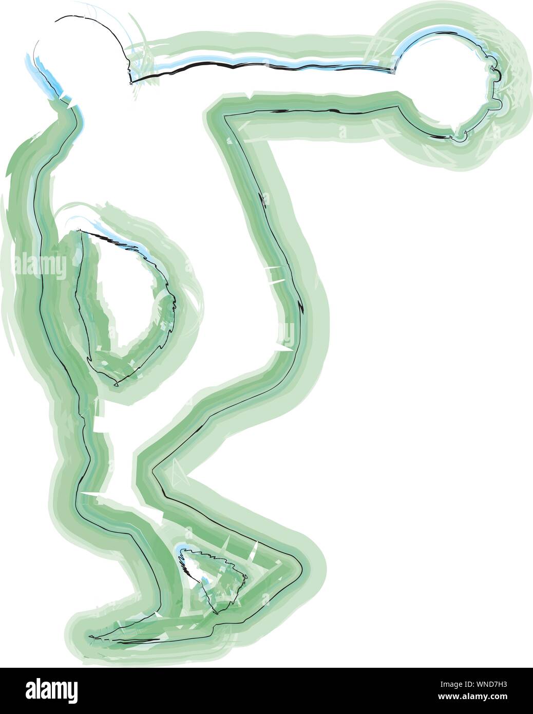 Athlete throwing the discus Stock Vector Image & Art - Alamy