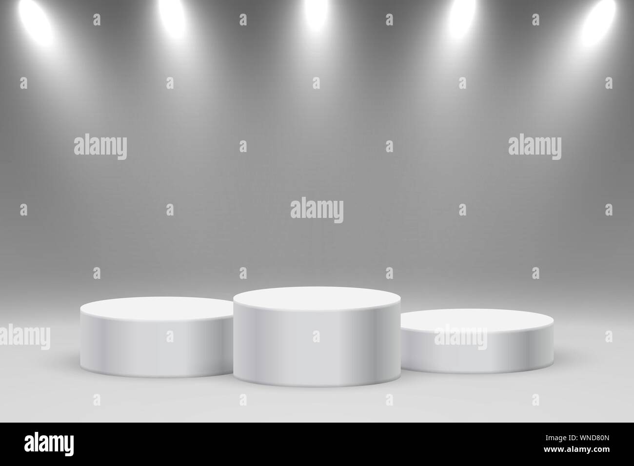Realistic platform, podium or pedestal with spotlights Stock Vector ...