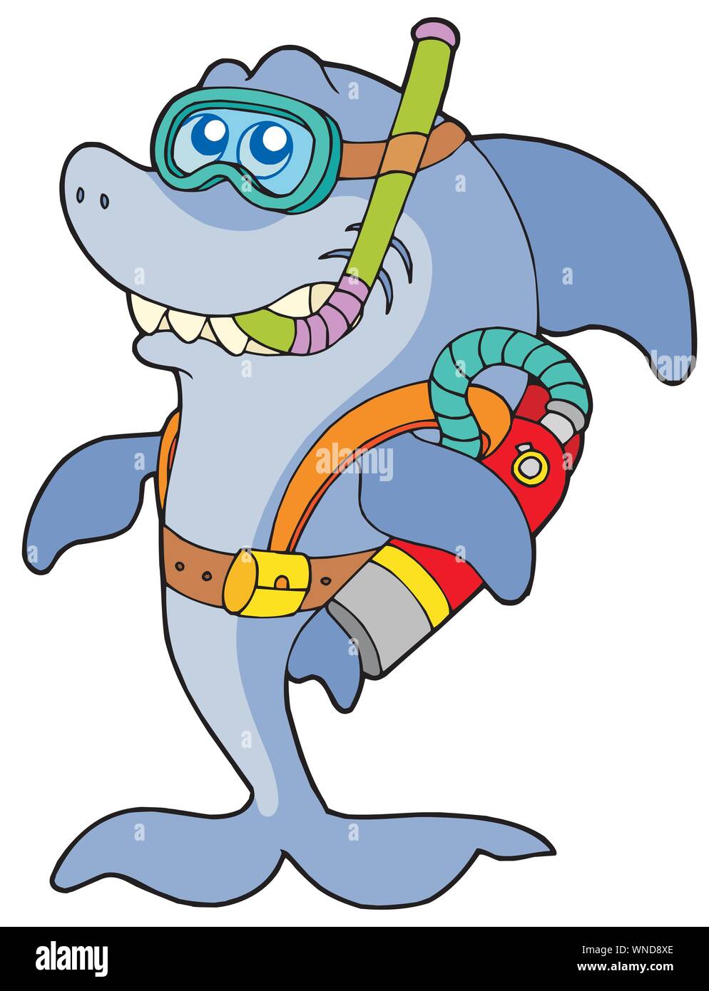 Scuba Shark Cartoon