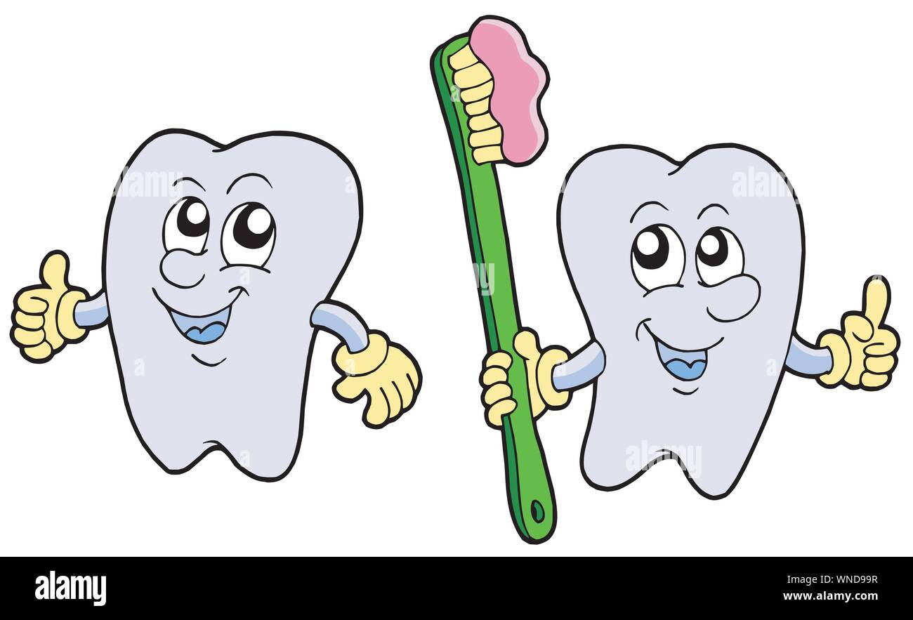 Pair of cartoon teeth Stock Vector Image & Art - Alamy
