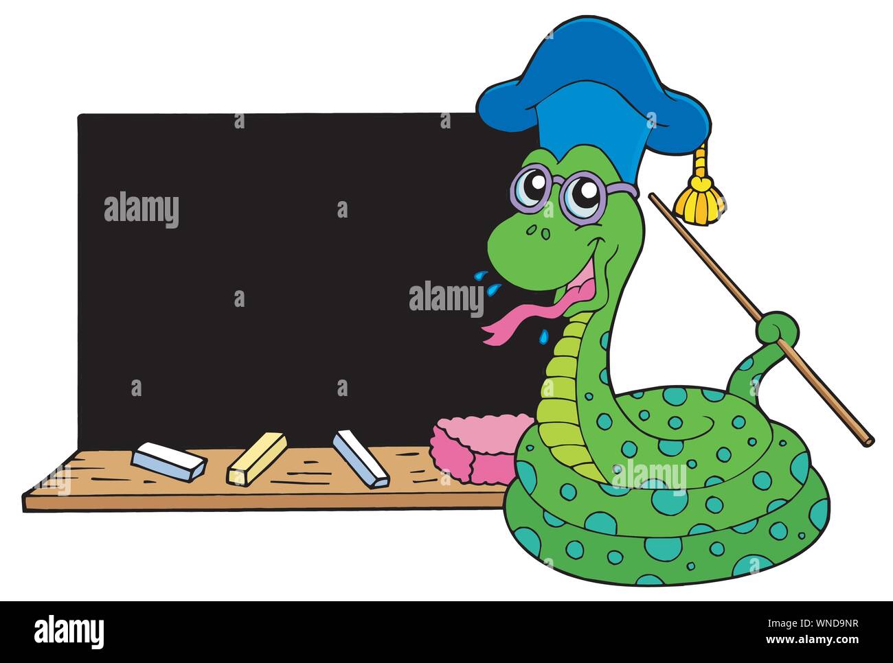 Snake teacher with blackboard Stock Vector Image & Art - Alamy