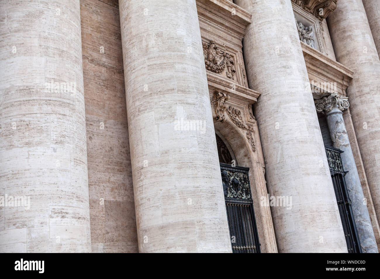 large marble columns of catholic cathedral Stock Photo - Alamy