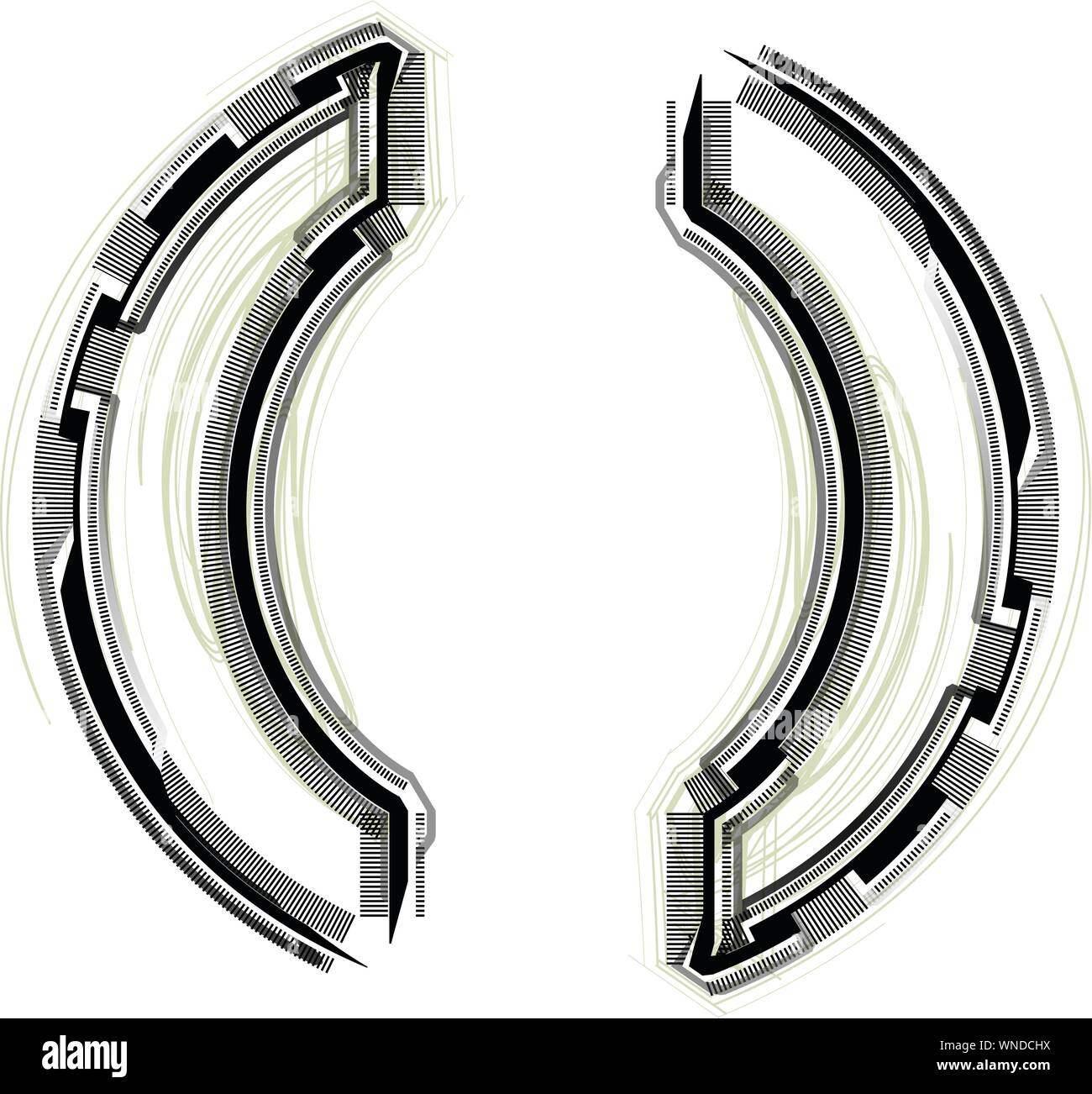 technological font parenthesis symbol Stock Vector Image & Art - Alamy
