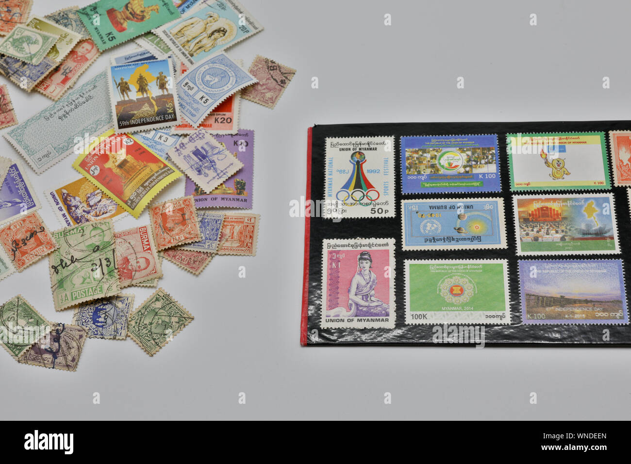 Old burma postage stamp hi-res stock photography and images - Alamy