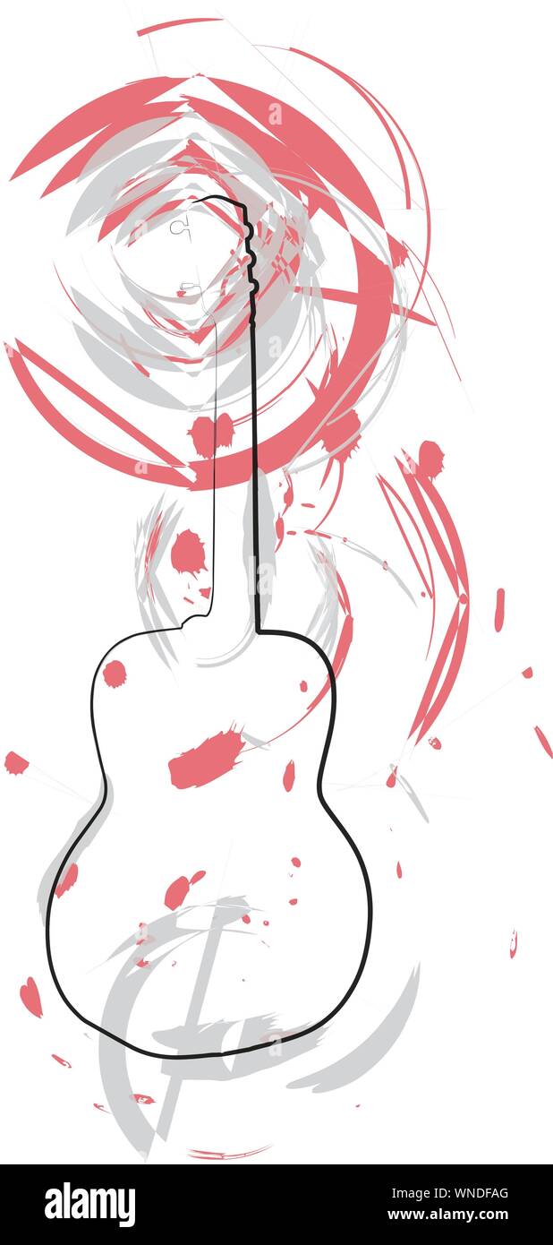 Abstract guitar illustration Stock Vector Image & Art - Alamy