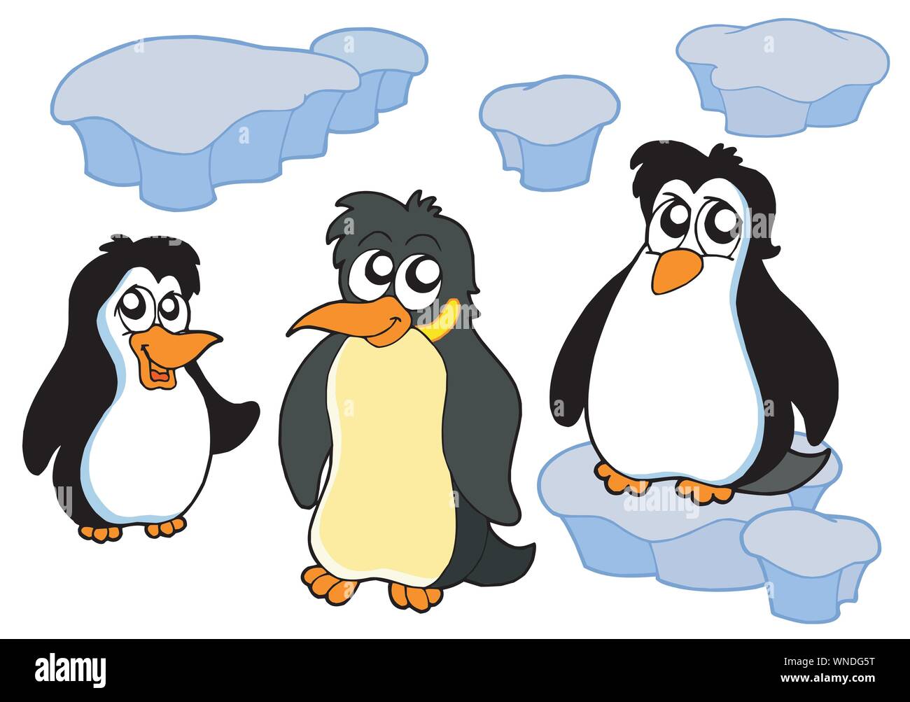 Resting penguins Stock Vector Images - Alamy