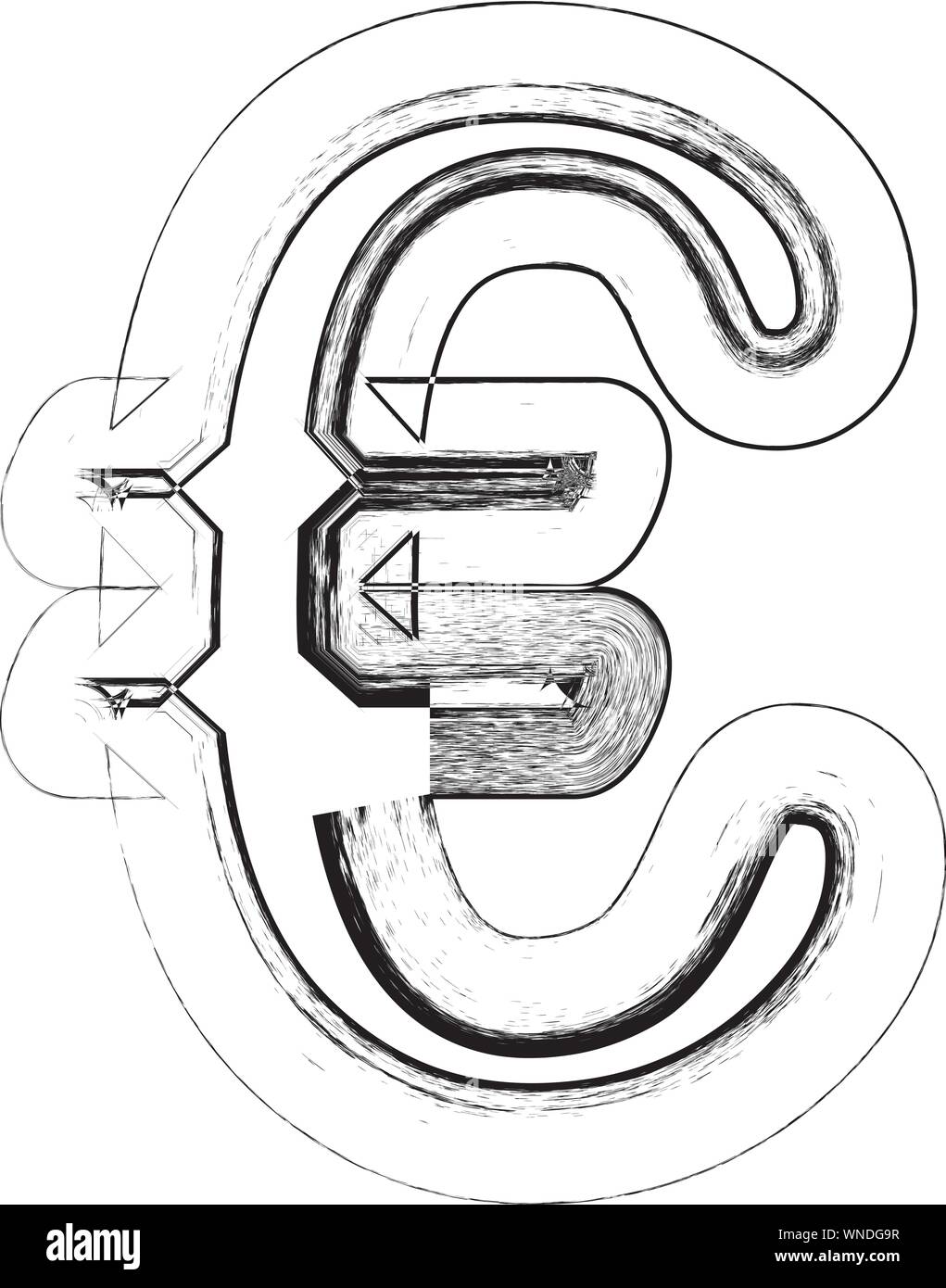 Grunge Font Symbol Stock Vector Image & Art - Alamy