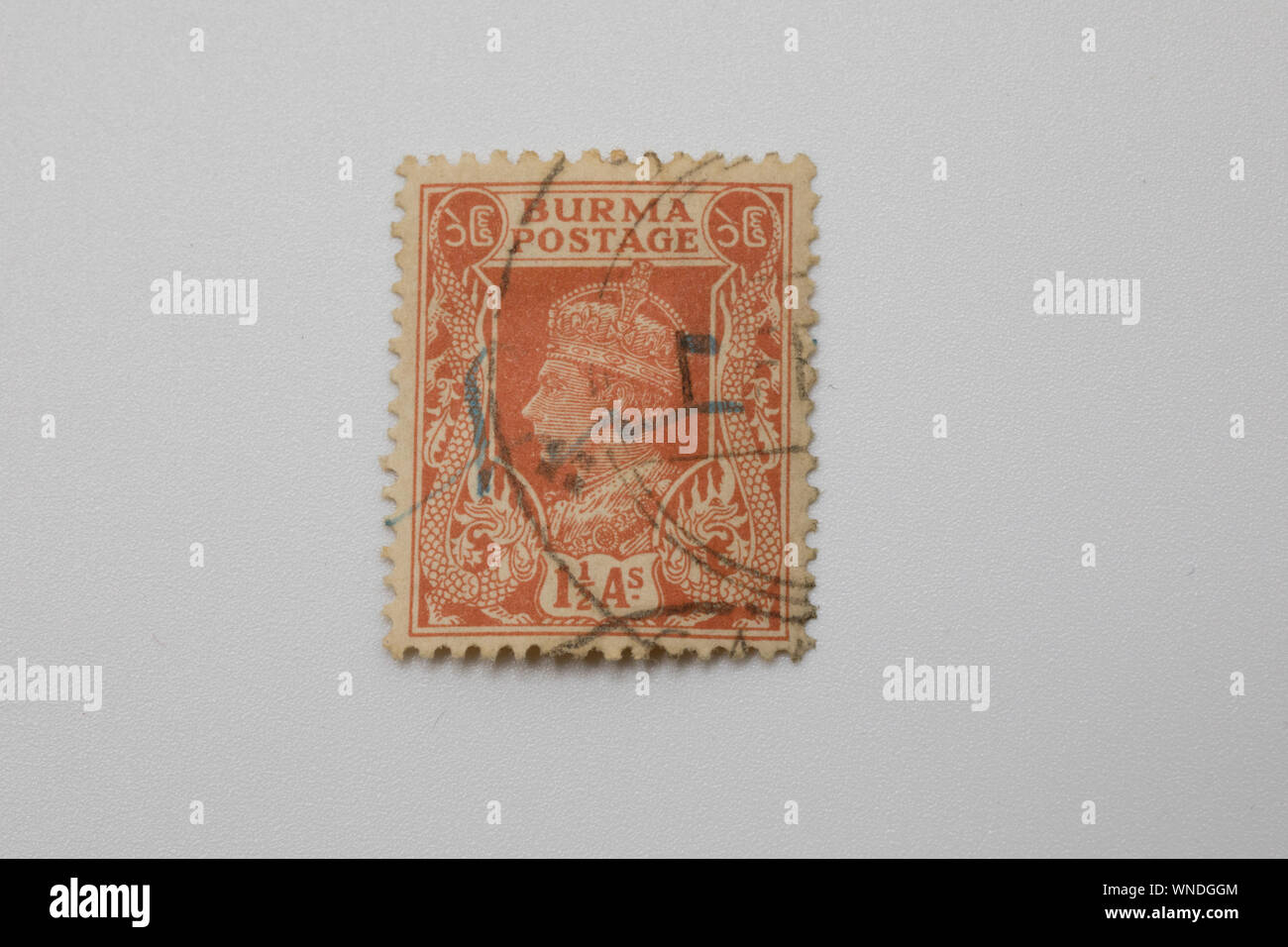Old burma postage stamp hi-res stock photography and images - Alamy