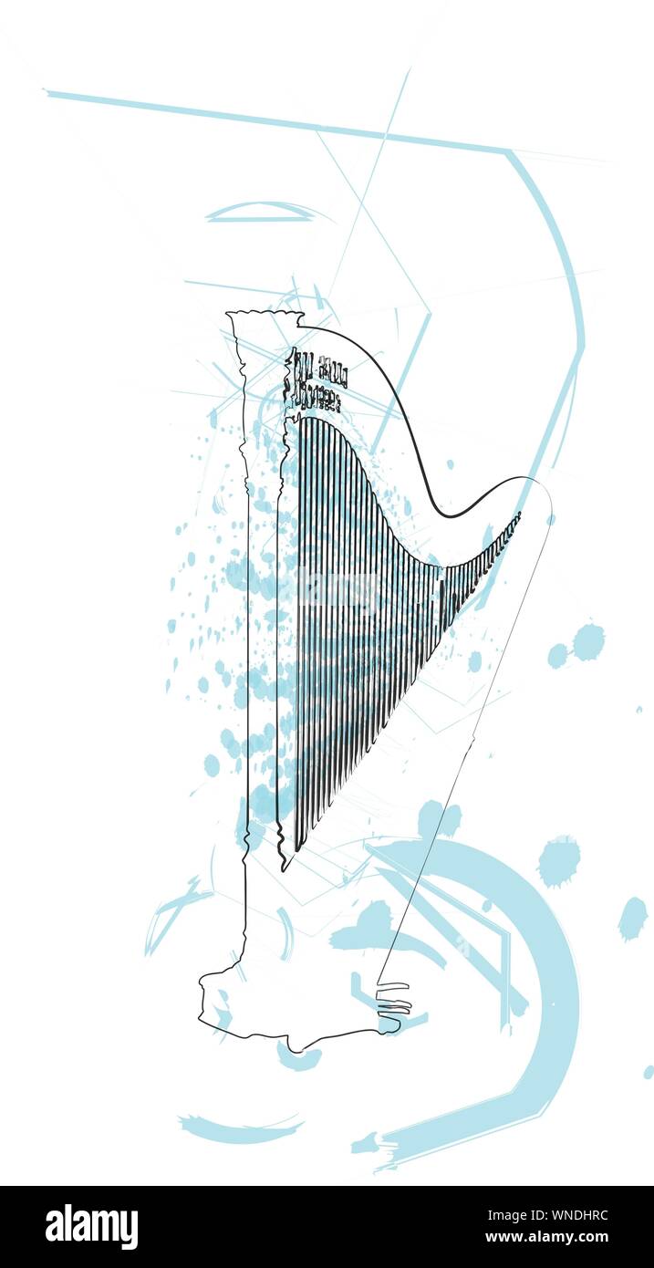 Abstract harp illustration Stock Vector Image & Art - Alamy