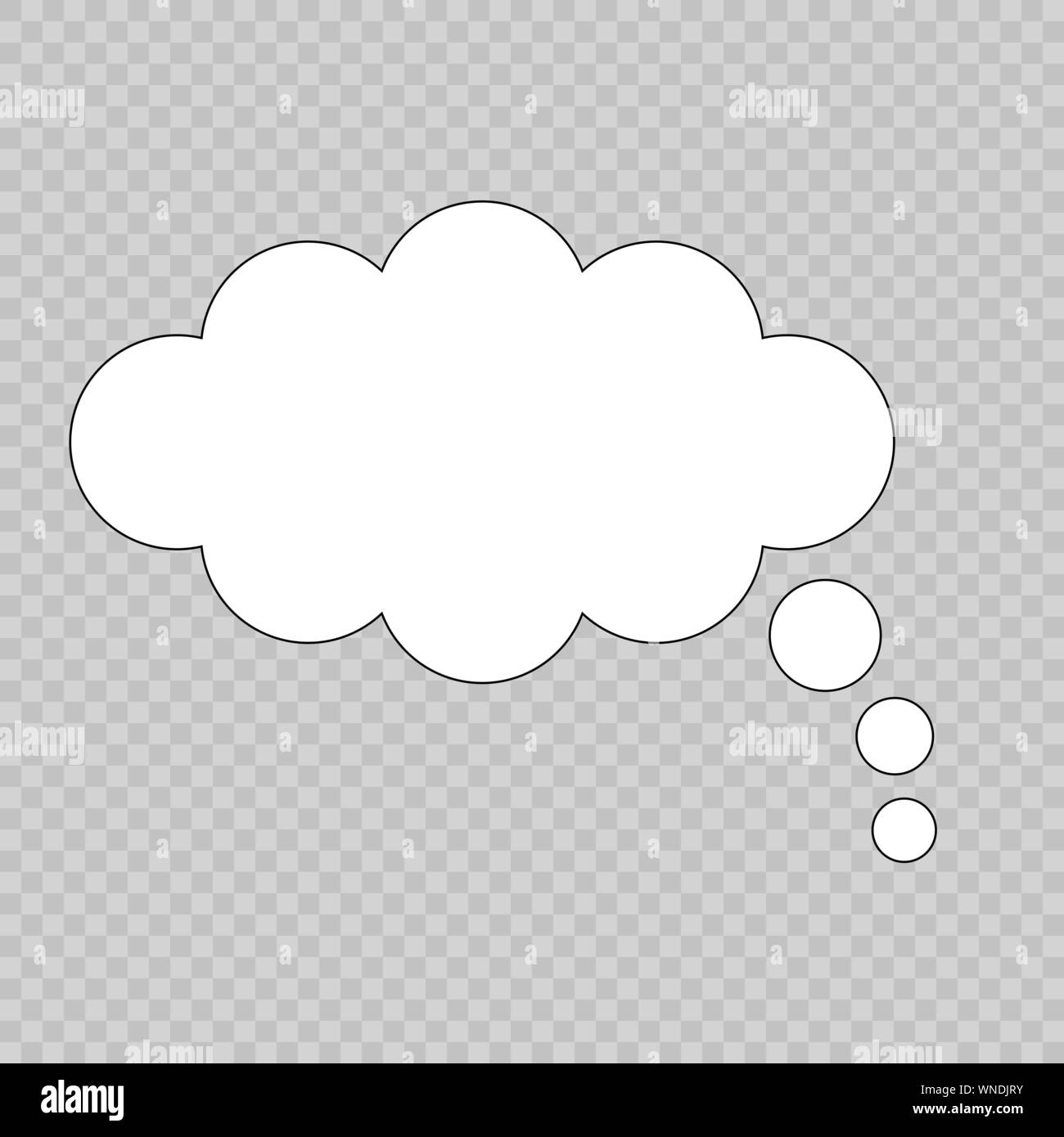 Cartoon cloud bubble speech isolated . Template for your design Stock ...