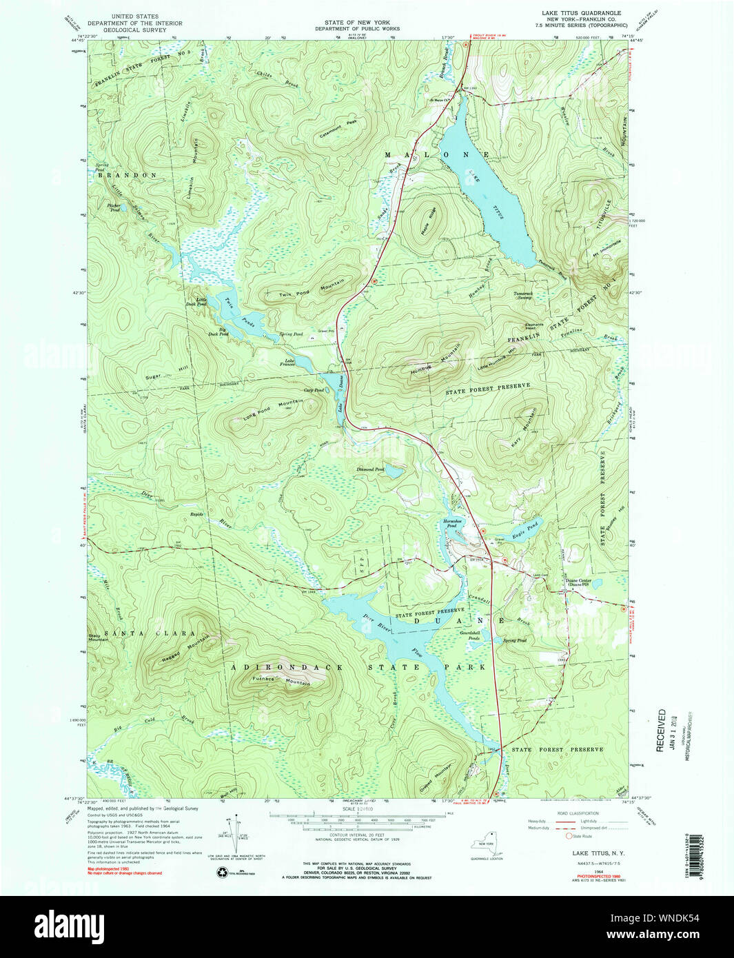 Map of titus hi-res stock photography and images - Alamy