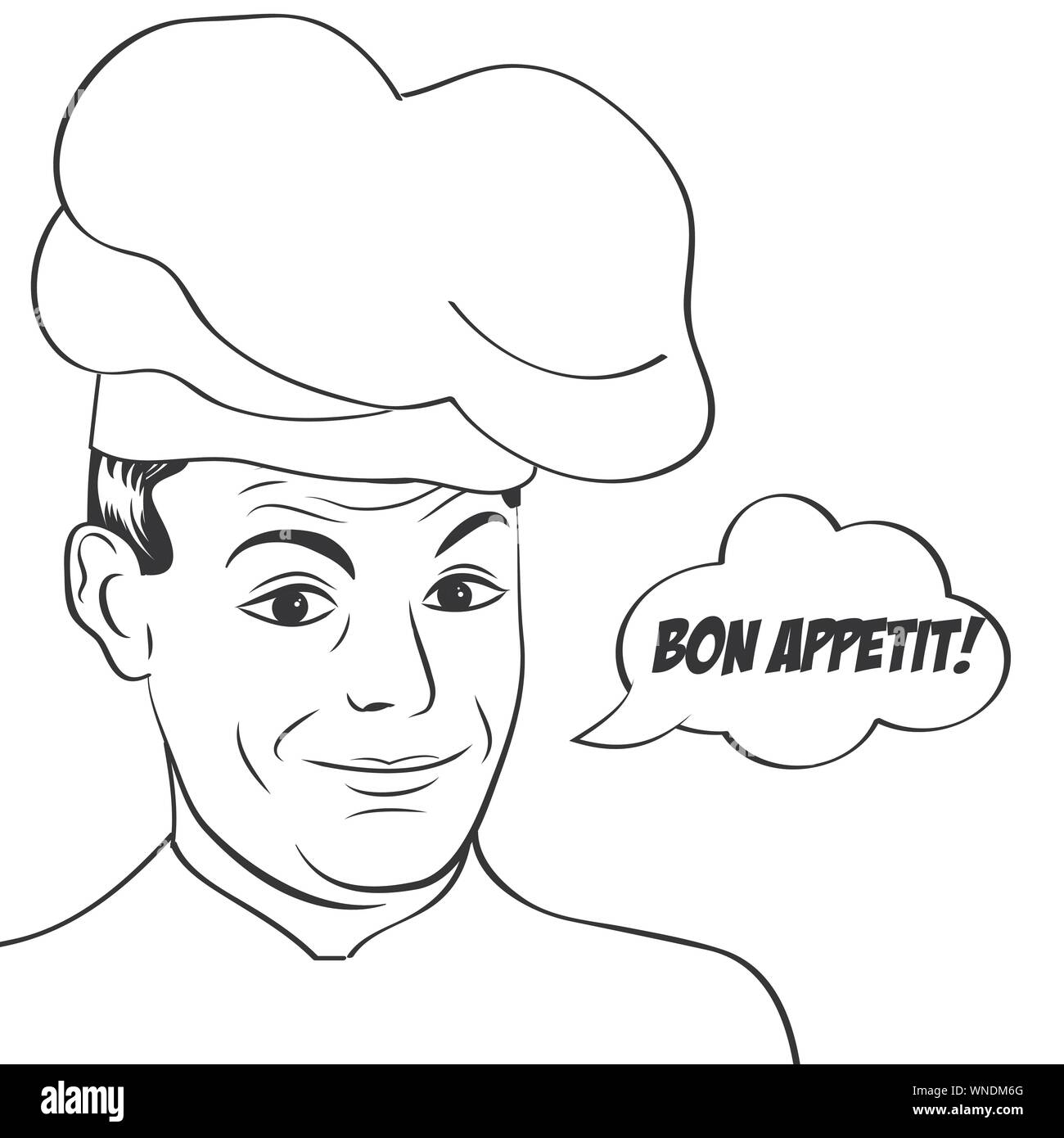 Chef in uniform restaurant Black and White Stock Photos & Images - Alamy