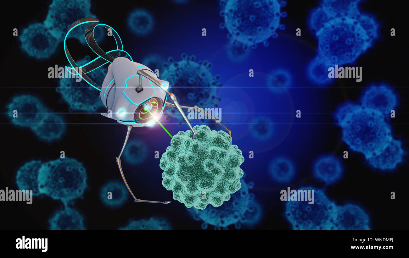 Nano robot 3D render. Medical concept future Stock Photo - Alamy