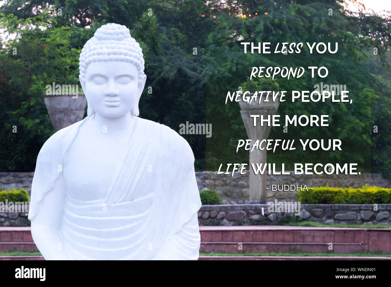 the less you respond to negative people, the more peaceful your life ...