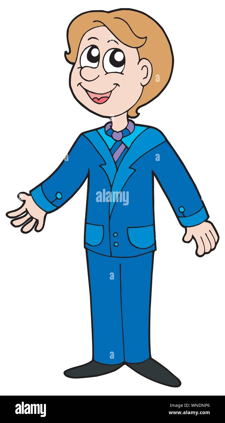 Successful smiling working man Stock Vector Images - Alamy